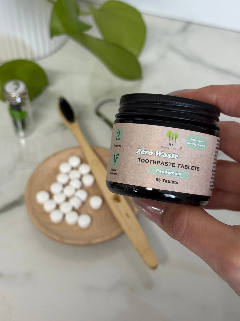 Zero Waste Toothpaste Tablets in Refillable Amber Glass Jars – Salty ...